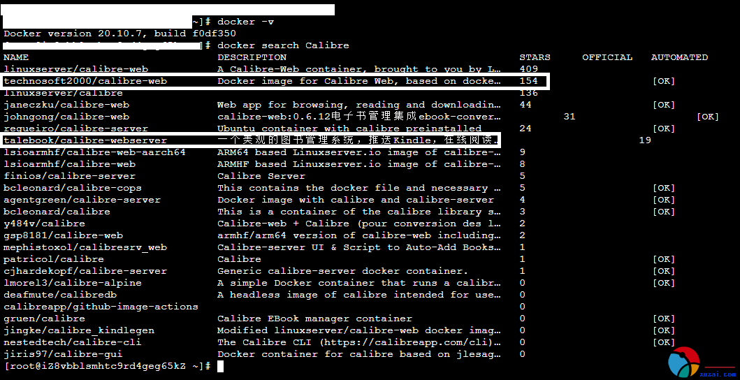  Calibre docker 